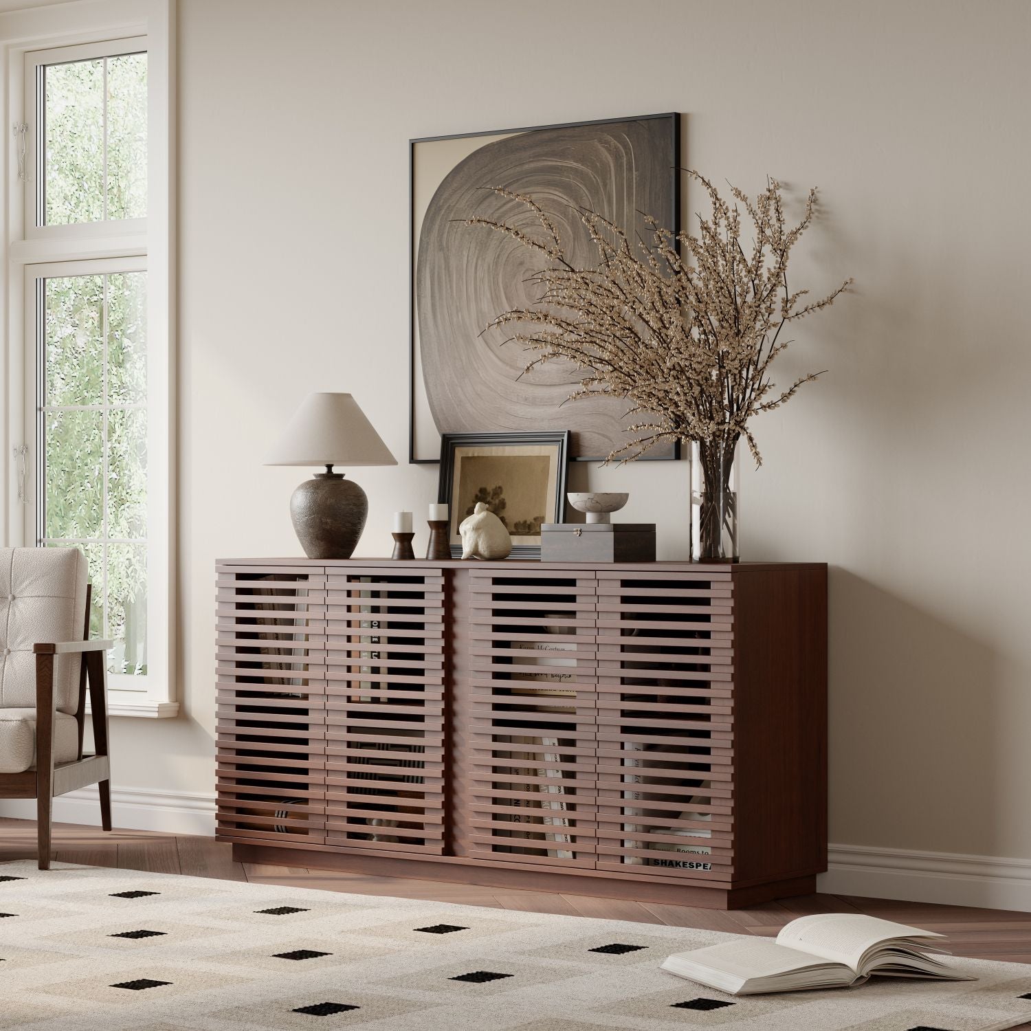 Buffet Sideboard with Solid Wood Doors – The Modern Collective